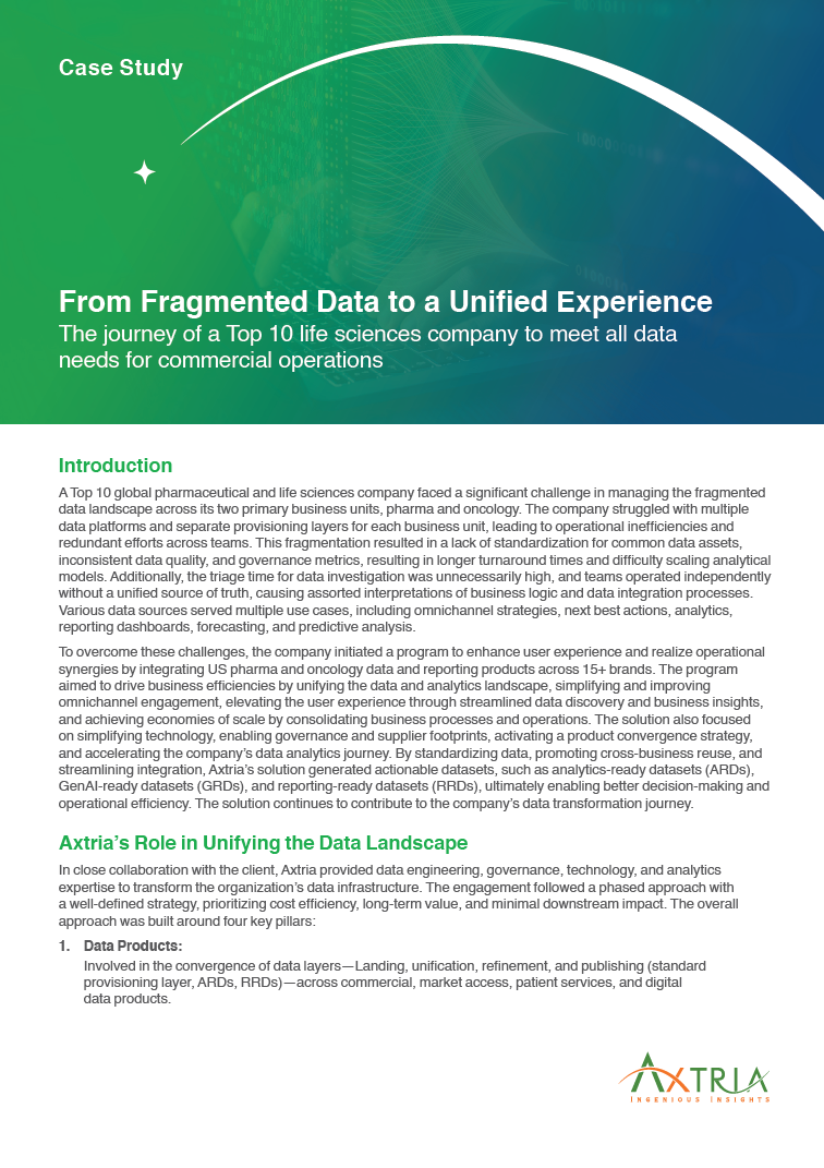 Breaking Data Silos to Real-Time Pharma Insights with Axtria DataMAx™